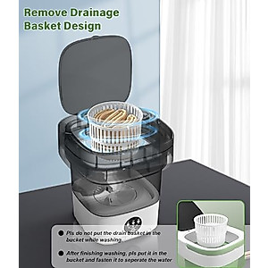 13L Portable Washing Machine, Mini Portable Washer with Spin Dryer, 3 Modes Deep Cleaning for Baby Clothes Socks Underwear or Small Items, small Washing Machine suitable for Apartment,RV Travel Green