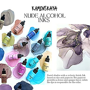 KAMENSKAYA Alcohol Inks, Pastel line: Pastel Alcohol Ink N-013 'Beige', 0.51 fl oz (15 ml)
