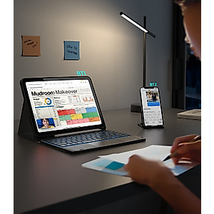 CHESONA For iPad 10th Generation Case with Keyboard (10.9", 2022), 7 Color Backlight, Multi-Touch Trackpad, Flip Stand Case with Pencil Holder, 2 Bluetooth Channels for iPad 10th 10.9 inch 2022, Black