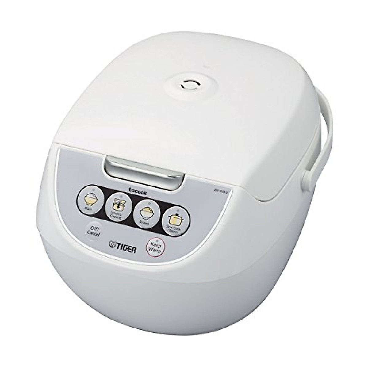 TIGER JBV-A10U 5.5-Cup (Uncooked) Micom Rice Cooker with Food Steamer Basket, White