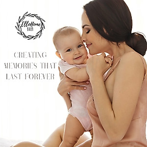 Elephant Baby Monthly Milestone Blanket with Head Bow, Floral Pink Newborn Month Blankets Girl, Track Months Photo Prop Growth Mat, Nursery Swaddling Wrap, Infant Photography (50"x40", Minky)