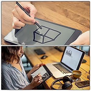 MECCANIXITY Ballpoint Pen with Stylus Tip 3 in 1 Ink Pen & Fine Point Disc & Fiber Tips Magnetic Stylus Pens for All Capacitive Touch Screens Universal, Blue