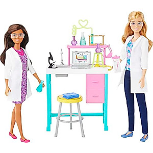 Barbie Science Lab Playset with 2 Dolls, Lab Bench and 10+ Accessories [Amazon Exclusive]
