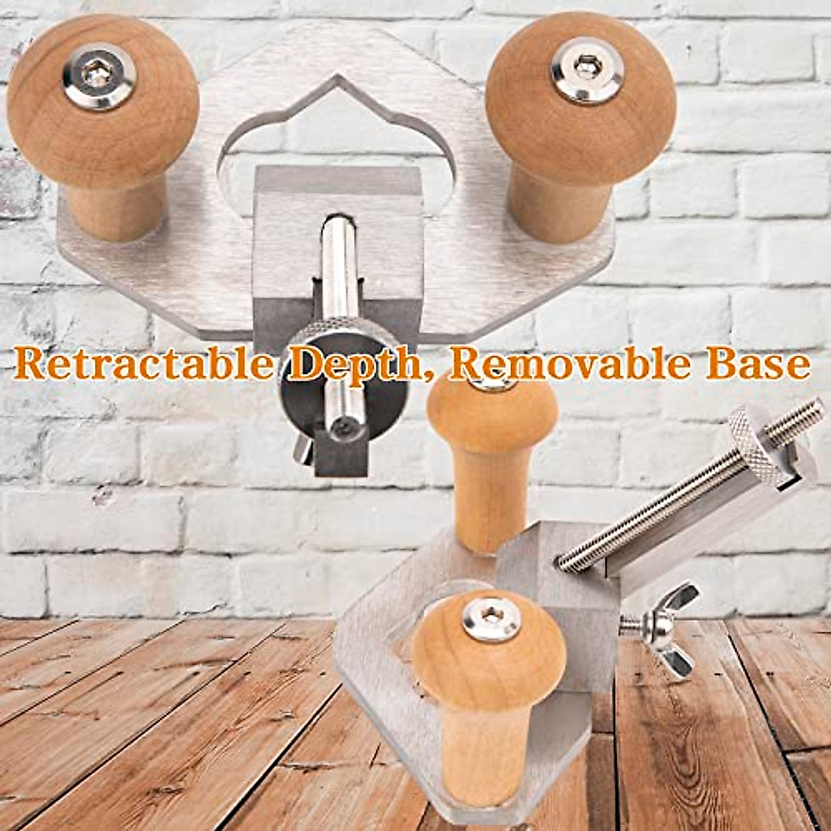 Router Plane Woodworking, Hand Router Plane for Woodworking, Small Wood Router Plough Chisel Plane Tool with Depth Stop and Holes for Base