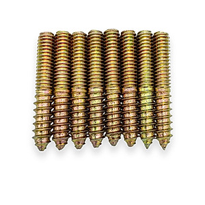 Yoliko 12 Pack 5/16-18 x 2 Inch Hanger Bolts 5/16-18" Double Headed Bolts 5/16 Wood Dowel Screw Self-Tapping Screw Hanger Bolts for Furniture Screws Double Screw Threaded Rods Bolt 50mm Length