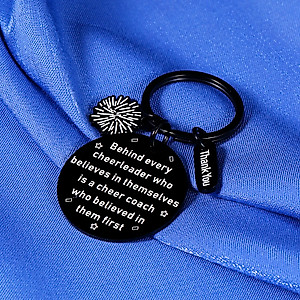 Cheer Coach Gift Cheer Coach Keychain Coach Appreciation Gifts for Cheerleader Thank You Gifts for Cheer Coach Retirement Gifts for Women Men Cheerleading Gifts Birthday Graduation Senior Night Gifts