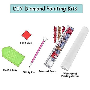 Eter Diamond Painting Kits,Window Sill Tulip Vase Diamond Painting Kits,5D Round Full Diamond Crystal Painting Gemstone Arts Kits,Wall Decor Room Decor Aesthetic Or Gifts for Women- 8x12 inch