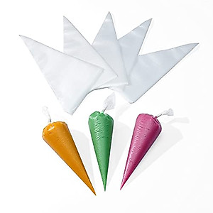 Keenpioneer Disposable Decorating & Pastry Bags 10" Pack of 100 (10", Clear)