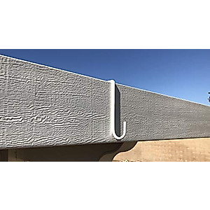 Alumahangers® Made in USA. 2"x 6" (6 Pack) -"White" powder coated steel hangers - 2" wide x 6" long - hangers designed for Lattice/pergola Alumawood patios No Screws!No Holes! No problem!