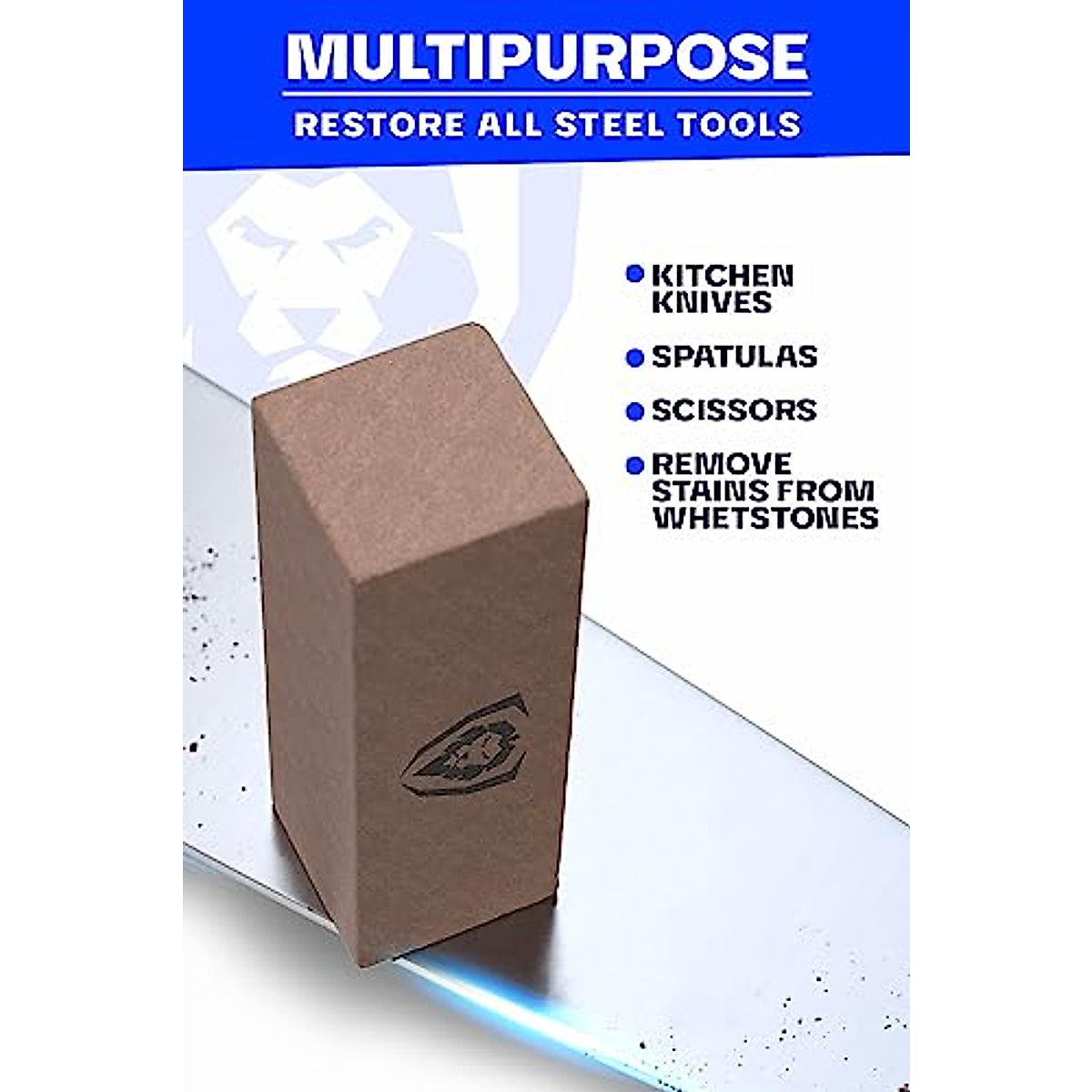 Dalstrong Premium Rust Eraser - Knife Maintenance and Care - For Knives, Scissors, Steel Pots and Pans, Whetstones, and more - Calcium Carbonate