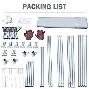 6 x 7 Feet Outdoor Shed Car Tent Carport Garage Storage Shed UV Proof Cover Ideal for Motorcycles, Bicycles, Garden Tools, Lawn Mower, Fire Woodard, Patio Furniture Storage, Gray