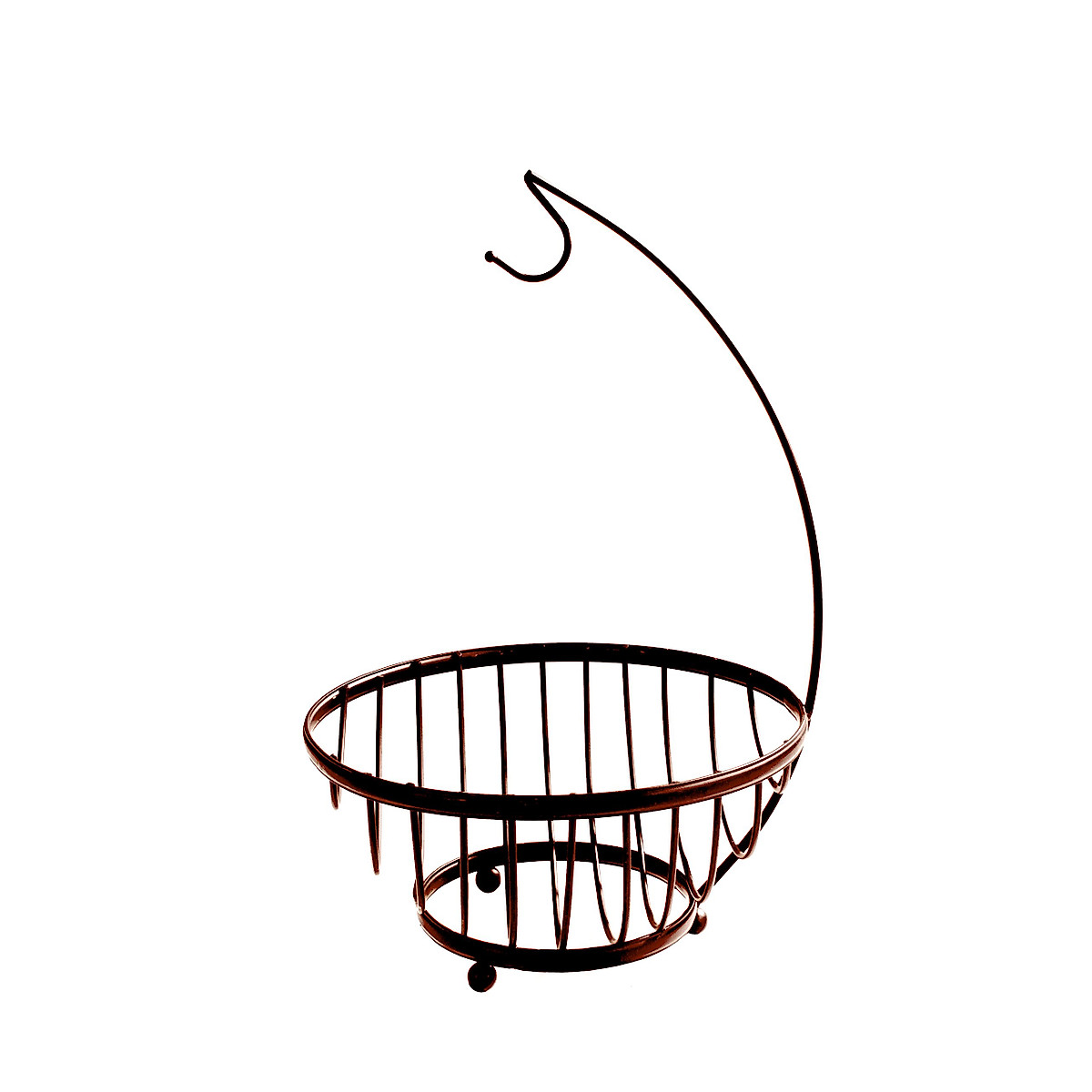 Spectrum Ashley Tree Hanger Basket, Produce Saver Banana Holder & Open Wire Fruit Bowl for Kitchen Counter & Dining Table, Bronze