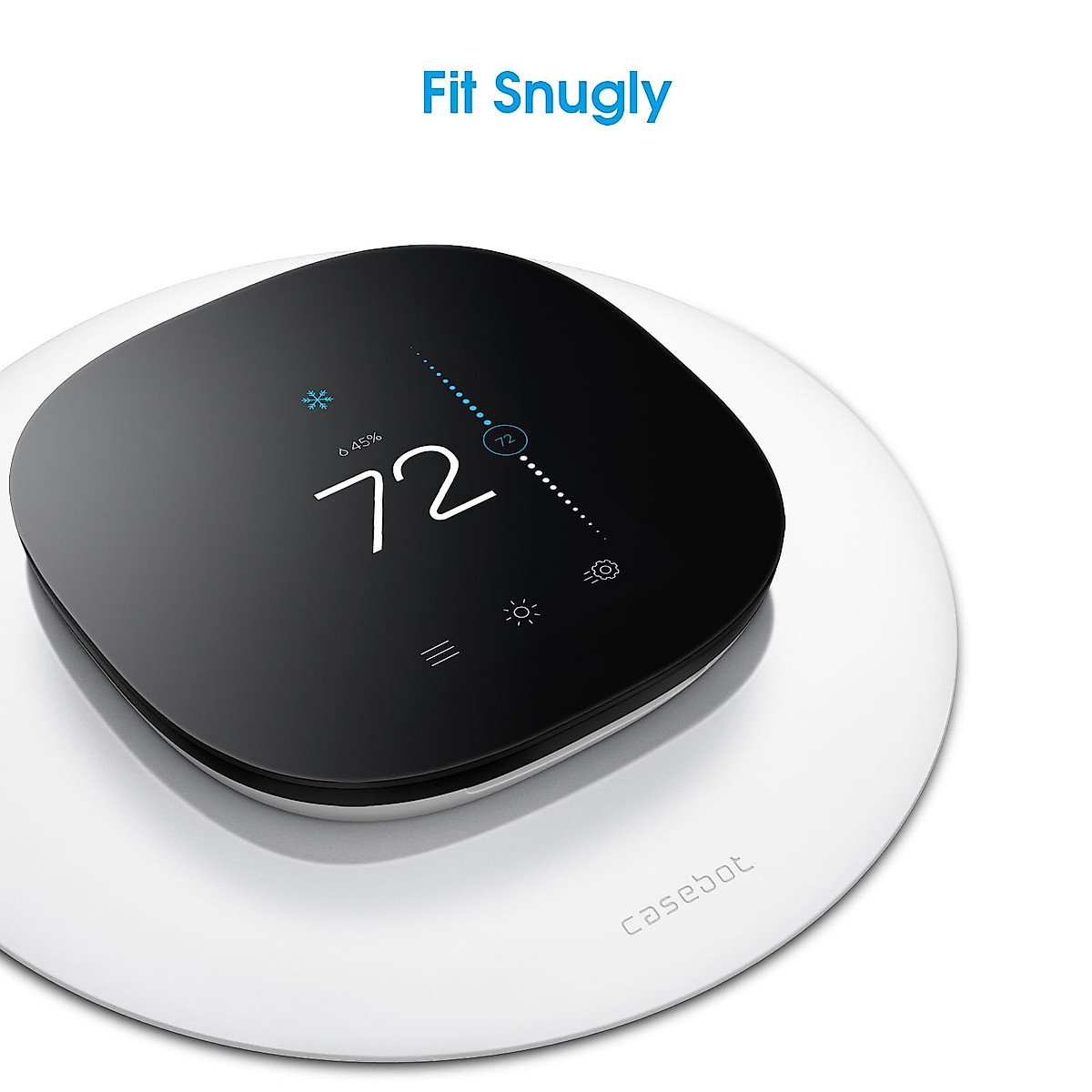 CaseBot Wall Plate for Ecobee3 Lite / Ecobee3 SmartThermostat, Practical Trim Kit, Easy Installation, Durable Polycarbonate Material, Stylish Design (White)