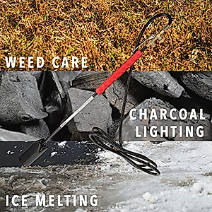 Gas One Propane Torch 500K BTU Heavy Duty Weed Burner Flamethrower with Flint Striker for Bigger Propane Tanks (5-40lb Propane Tanks)