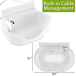 VOMA Speaker Wall Mount Shelf Compatible with Google Nest Audio, Wall Stand Accessories, Quick and Easy Installation, Space Saving, No Drilling Holes, Fully ABS Constructions White