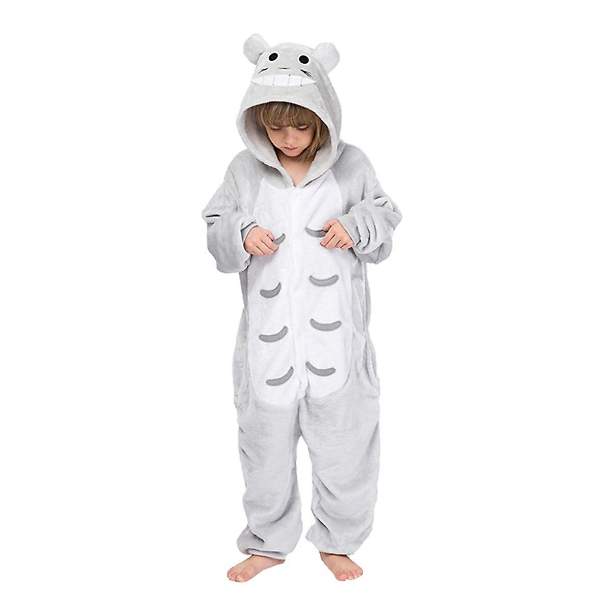 Canday Sleepwear Hoodie One Piece Unicorn Cartoon Unisex Kids Animals Jumpsuits Cosplay Pajamas