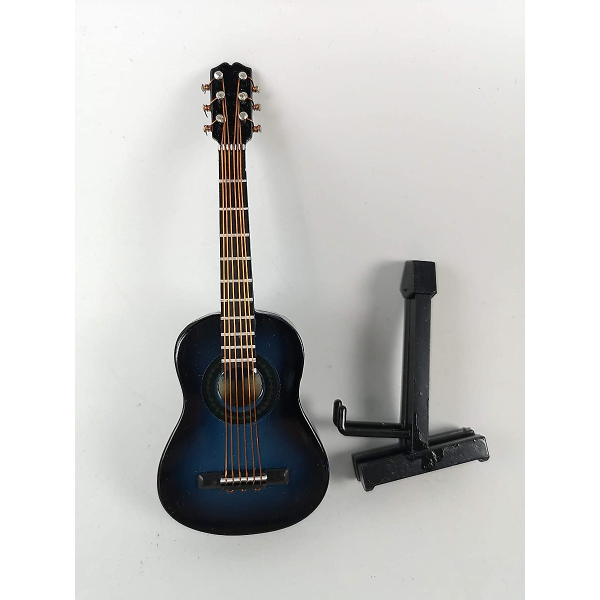 ALANO Blue Miniature Guitar Model Musical Instrument Ornaments Guitar Ornament Home Decoration (G-N-10)
