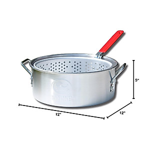 King Kooker KK2 9-Quart Aluminum Fry Pan with Basket