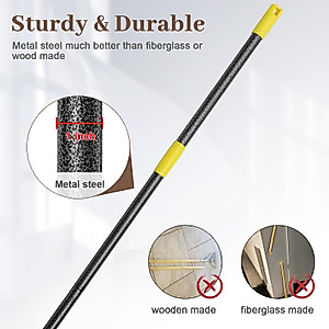 JAOTREL Mop Handle Commercial Heavy Duty, 60 inch Metal Commercial Mop Stick,Side Gate Mop Head Replacement Holder for Floor Cleaning,Clamp Mop Handles Quick Change for Wet Mop (1)