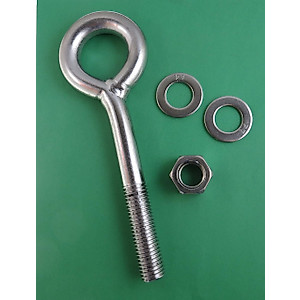 US Stainless Stainless Steel 316 Eye Bolt 1/2" x 10" Whitworth Short Thread Marine Grade Pitch of 12
