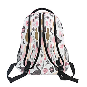 Cute Ballerina Girl Backpack for Girls School Bags Bookbags for Teen Kids Travel Laptop Daypack Bag Laptop Backpacks