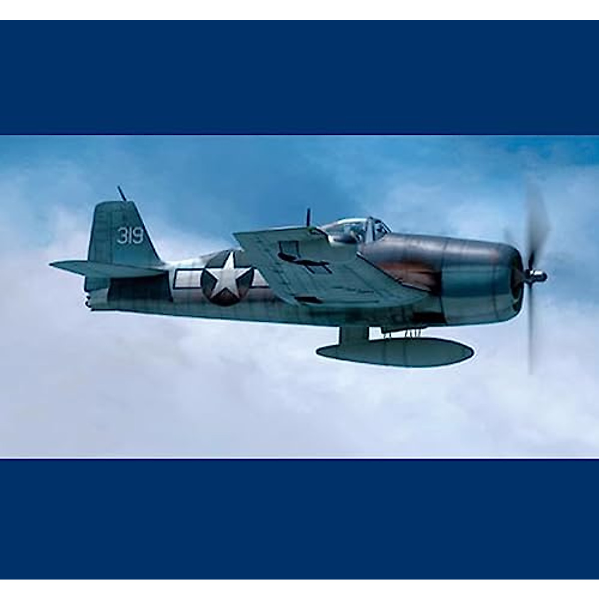 FMOCHANGMDP Fighter 3D Puzzles Plastic Model Kits, 1/48 Scale US F4U-5N Corsair Fighter Model, Adult Toys and Gift, 8.5 x 10.3Inchs