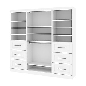 Bestar Pur Closet Organizer in White, 86W