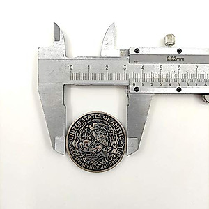 Valar Morghulis Antique Silver Coin Collection HOBO Skull Art Scythe Grim Reaper Punk Eagle Coin