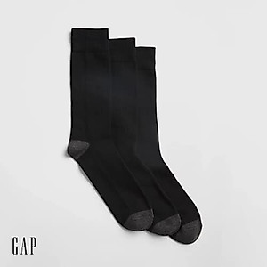 GAP Mens Crew Socks, Multi-Pack Adult Socks, Soft & Stretchy, New Classic Navy, One Size