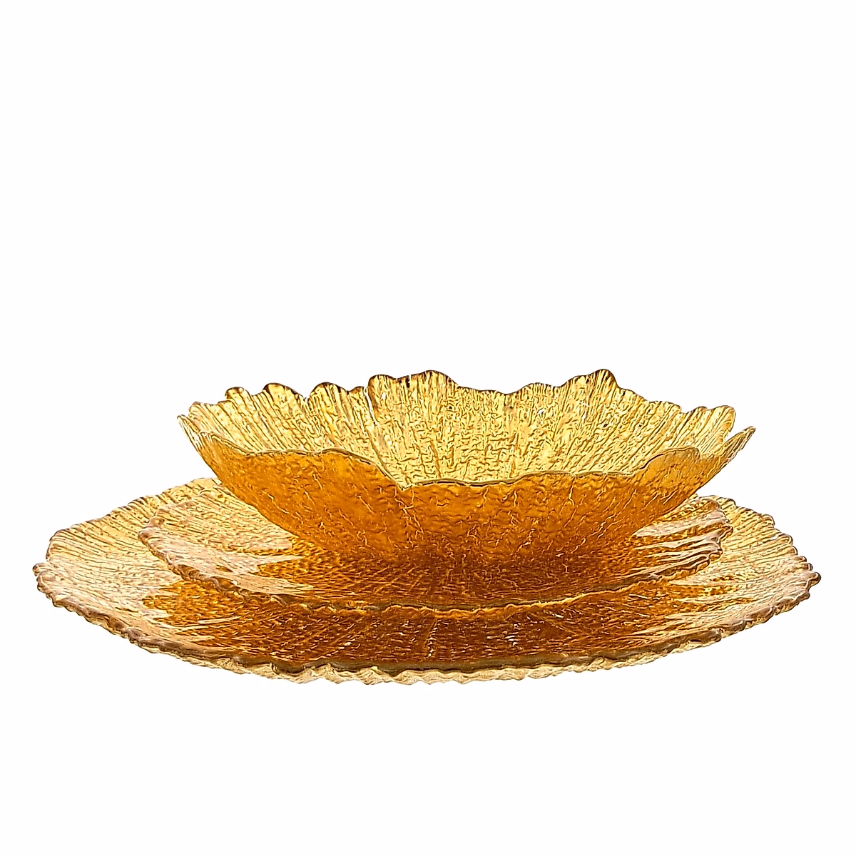 CORAL 12PCS Dinner Plate Set Gold