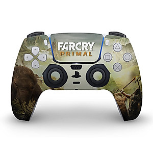 Head Case Designs Officially Licensed Far Cry Pack Shot Primal Key Art Vinyl Faceplate Sticker Gaming Skin Decal Compatible With Sony PlayStation 5 PS5 Digital Edition Console and DualSense Controller
