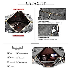 Tom Clovers Women Leather Backpack Daypack Casual Fashion Bag for Ladies Girls