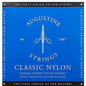 Augustine Classic Blue Nylon Guitar Strings - High Tension - 1 Set