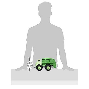 Green Toys Recycling Truck & Board Book, Green - Pretend Play, Motor Skills, Reading, Kids Toy Vehicle. No BPA, phthalates, PVC. Dishwasher Safe, Recycled Plastic, Made in USA.