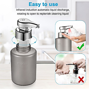 Automatic Foaming Soap Dispenser Touchless, Kitchen Soap Dispenser, Foam Hand Free Soap Dispenser Bathroom, Auto Soap Dispenser Touchless (Smoky, Foam)