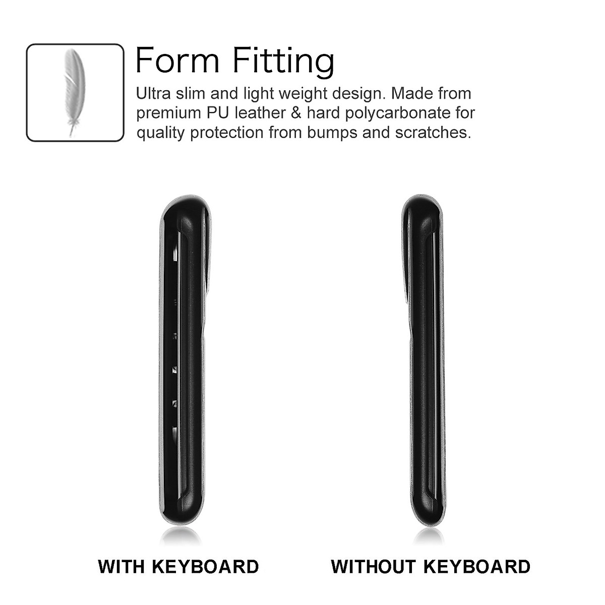 Fintie Keyboard Case for Samsung Galaxy Tab E 8.0 (Model SM-T378/T375/T377), Slim Lightweight Stand Cover with Magnetically Detachable Bluetooth Keyboard, Black