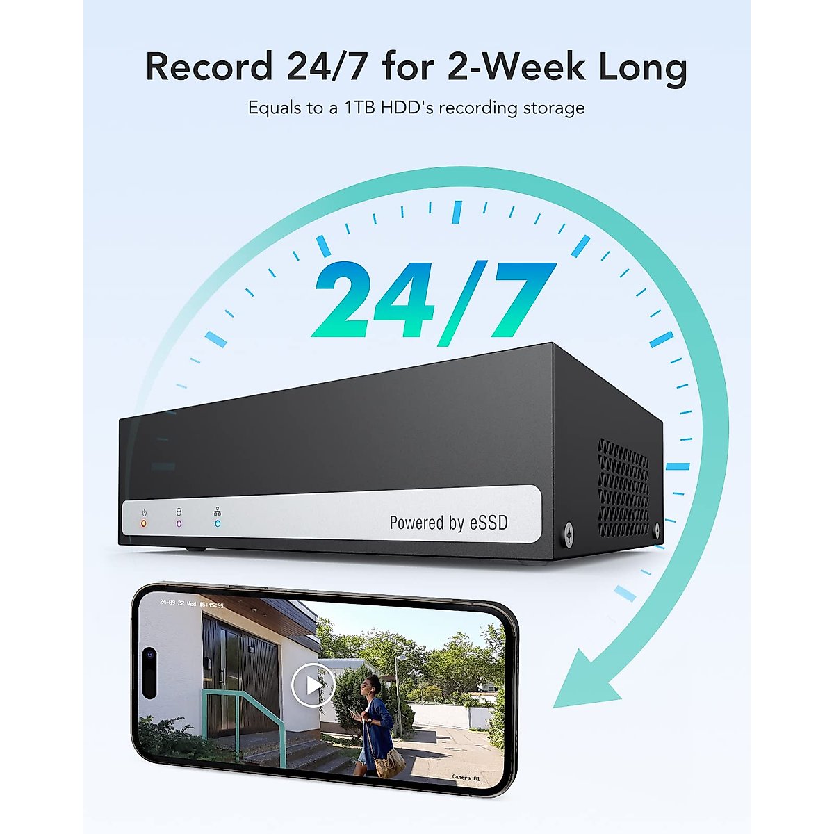ANNKE 8CH 5MP Lite Digital Video Recorder with SSD Internal Solid State Hard Drive, 2 Weeks Recording with 8 Channel, AI Human/Vehicle Detection, H.265 Hybrid 5-in-1 Security DVR, Hardware Encryption