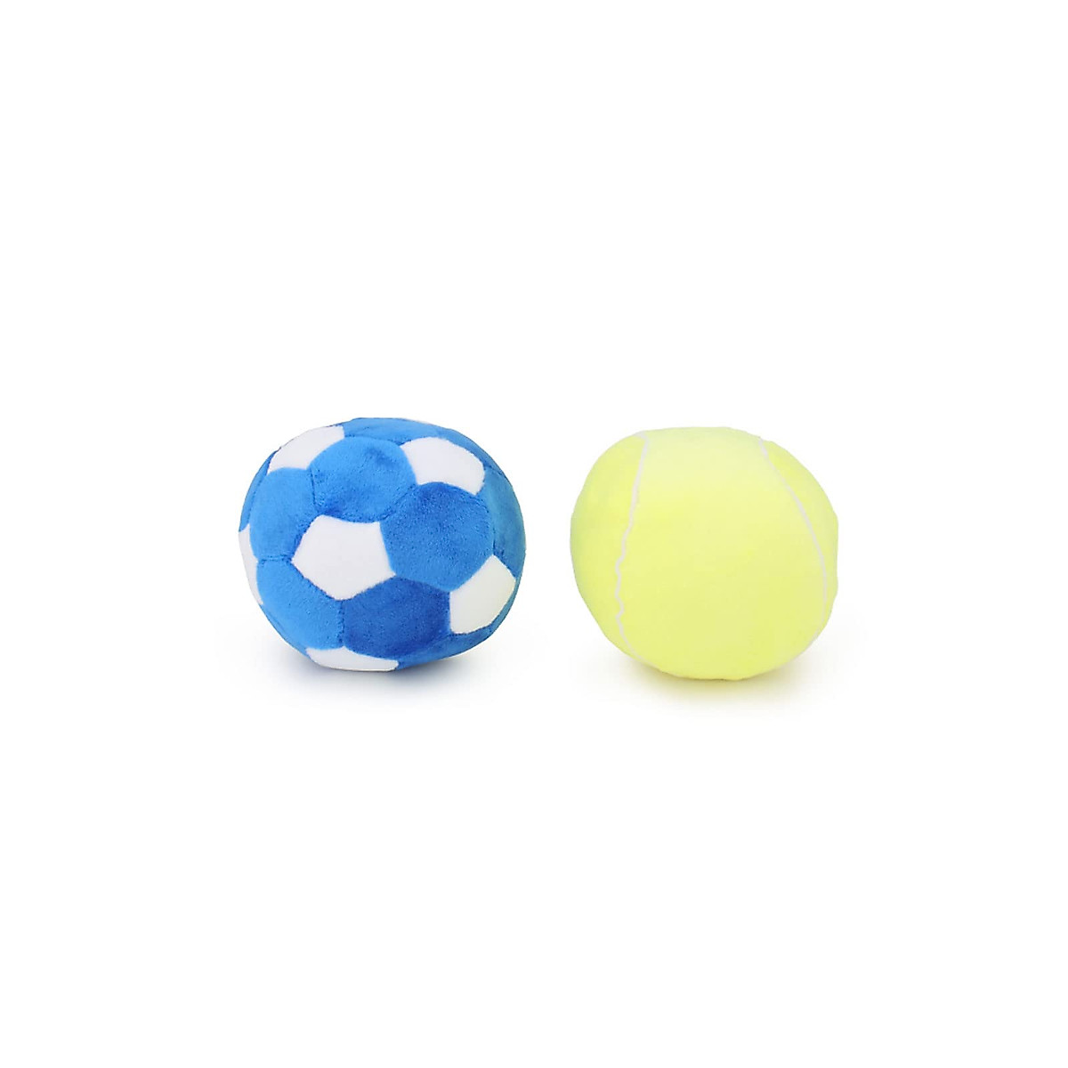 Interactive Dog Balls, Plush Squeaky Dog Toys Balls for Dogs, Football Rugby Puppy Toy Indoor Outdoor Sports Stuffed Dog Toy Ball for Small Medium Dog