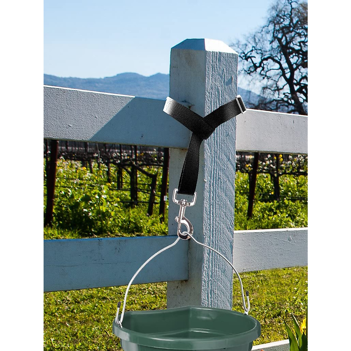 Loaged Adjustable Nylon Bucket Strap （5 Pack）- for Hay Nets, Water Buckets, Hanging Strap,Horse Outdoor Feeders,Heavy Duty Horse Water Feed, 30"