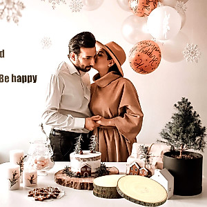 Joyavo Unfinished Wood Slices, 4 Pack 9-10 Inches Wood Rounds Rustic Cake Stand Large Wooden Circles for Christmas WeddingTable Centerpieces/Crafts/Painting/Wood Burning