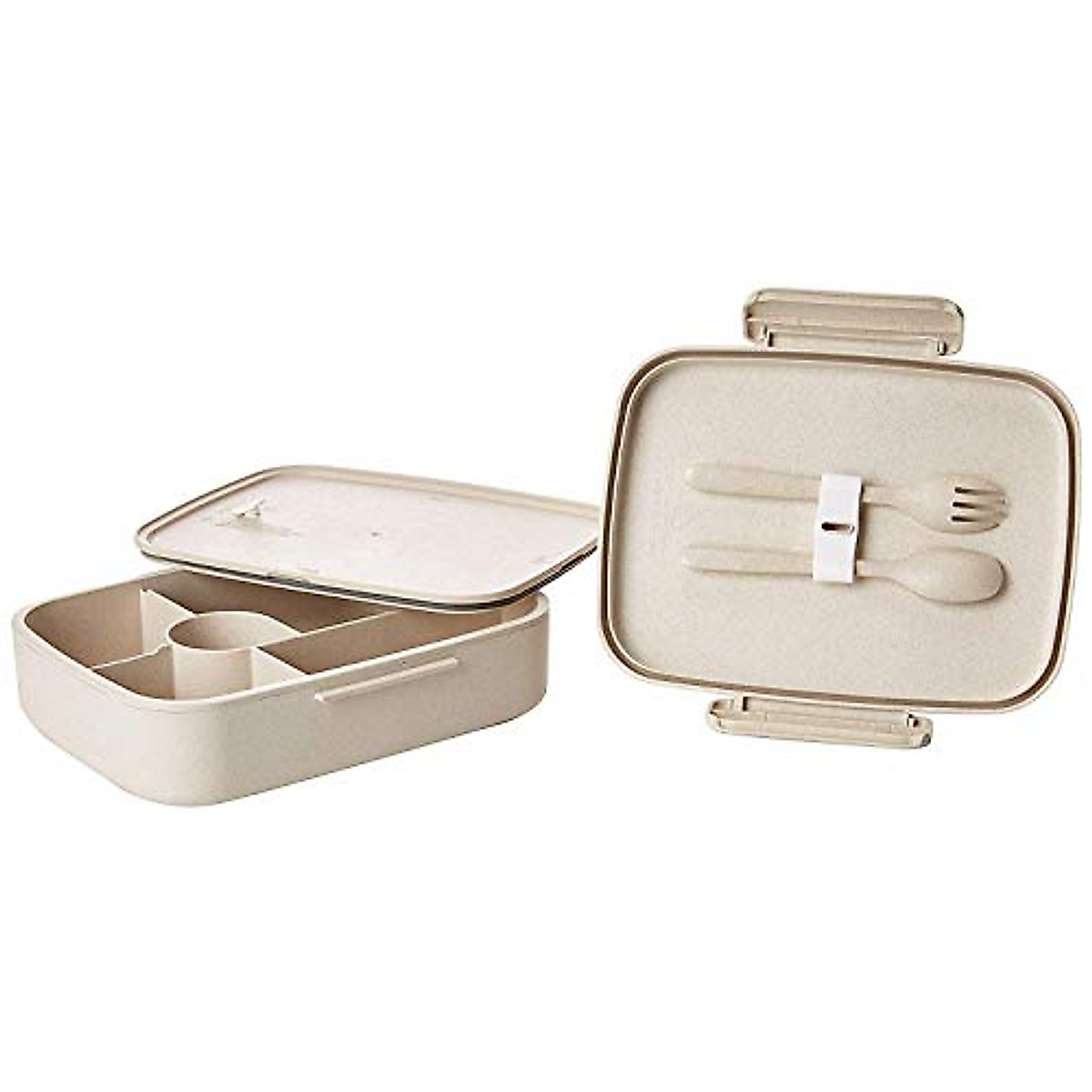Eco-Life Home Design Bento Box - Eco Friendly, Leakproof Bento Lunch Box. Five Compartment, Wheat Fiber Bento Box for Kids and Adults. Microwave and Freezer Friendly Edo Box
