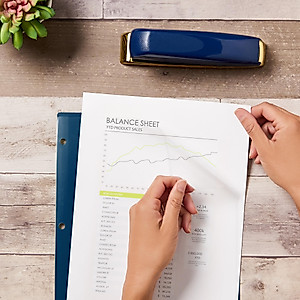 Avery Corner Lock Binder Pocket for 3 Ring Binders, Navy Blue with Clear Front, for 8.5" x 11" Documents, Acid-Free and Archival-Safe, 1 Binder Folder (47838)