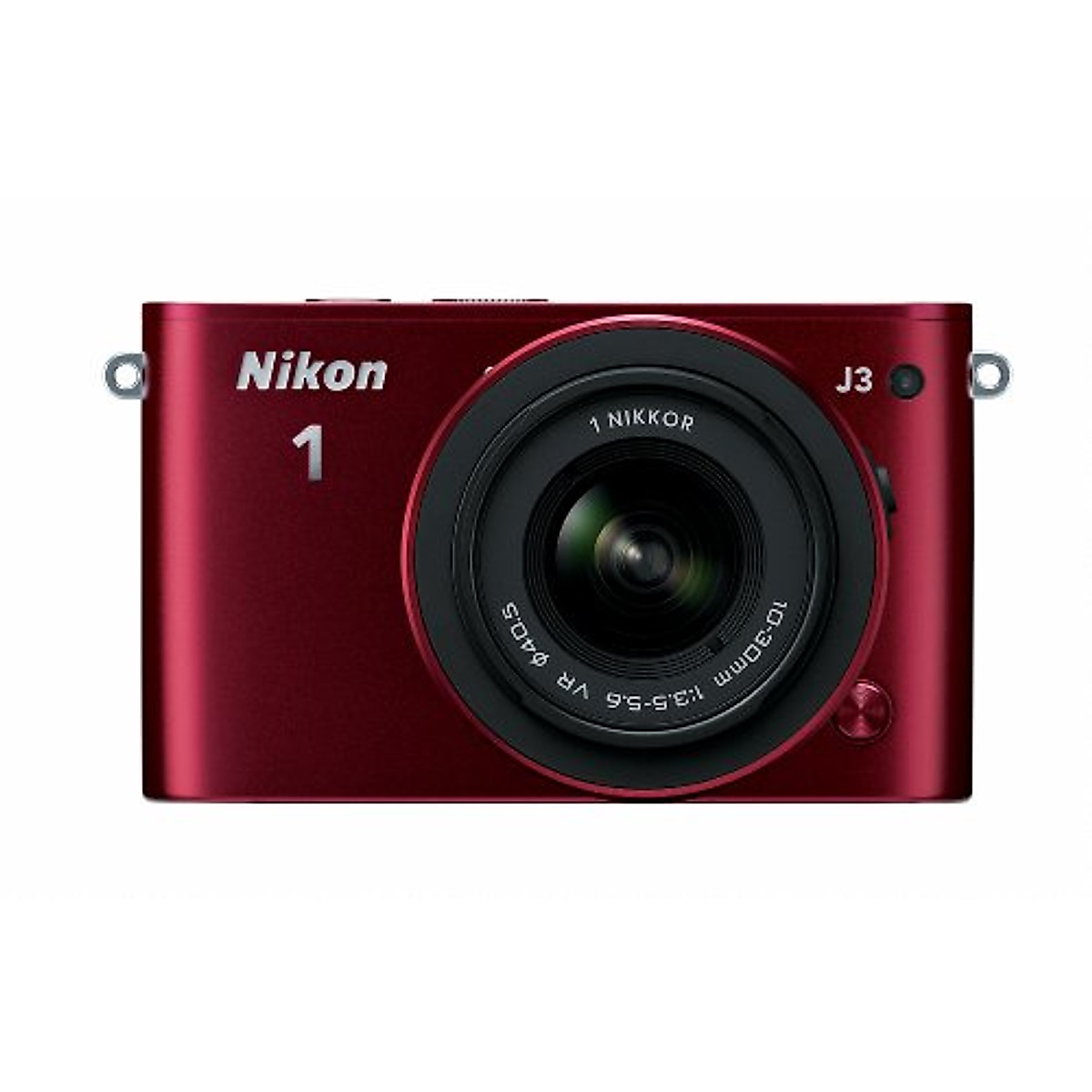 Nikon 1 J3 14.2 MP HD Digital Camera with 10-30mm VR 1 NIKKOR Lens (Red)