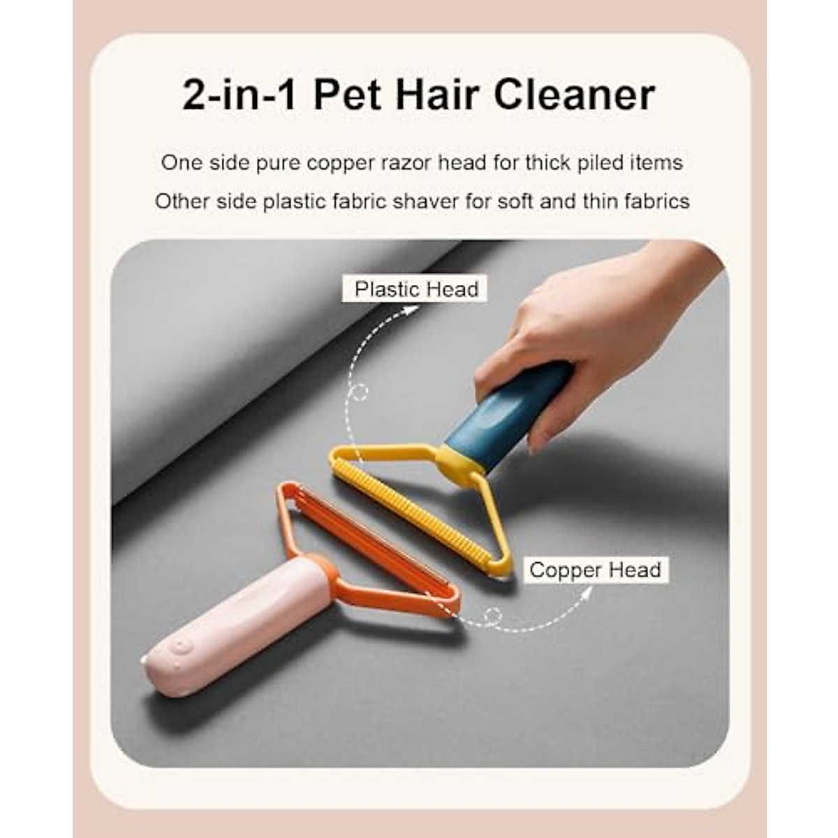 SUJAYU Pet Hair Remover, 2 in 1 Pet Hair Remover Fur Remover Dog Hair Remover Cat Hair Remover, Cat Hair Remover Furniture Pet Hair Remover for Couch Pet Hair Remover for Laundry (Green)