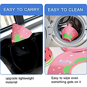 Soft Dog Cone, Lightweight Elizabethan Collar for Dogs, Adjustable Soft Cones for Dogs/Cats to Stop Licking After Surgery, Cute Strawberry Cone of Shame Alternatives for Pets(Medium)