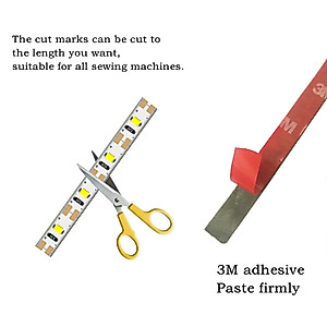 GELENZ Sewing Machine Light,30 LED Lighting Strip kit Cold White 6000k with Touch dimmer and USB Power,Fits All Sewing Machines (2pack)