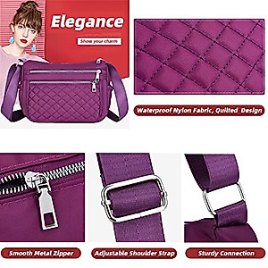 SULCET Hobo Bags for Women Causal Quilted Crossbody Purse Waterproof Shoulder Messenger Bag Lightweight Pocketbooks