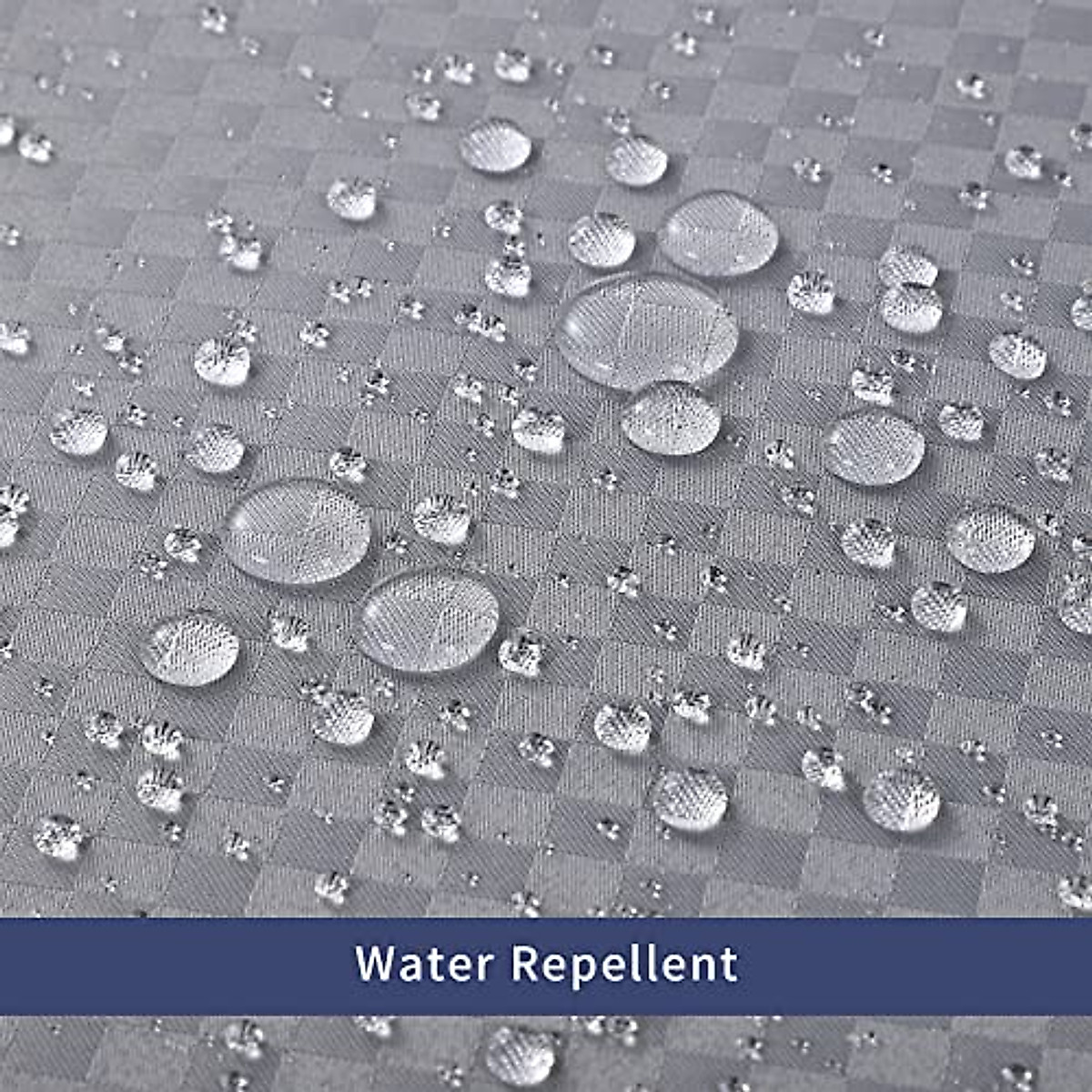 GAOMON Shower Curtains for Bathroom Hookless Shower Curtain with Snap in Liner Grey/White Shower Curtain Grommet Waterproof Fabric See Through Top Washable Shower Curtain Liner 72''Wx78''L