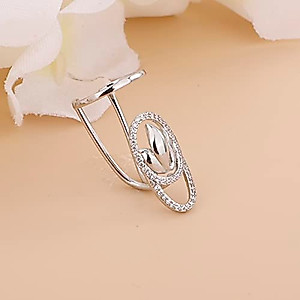 Rumtock Statement Fingernail Ring Punk Finger Tip Manicure 18K Plated Silver Kunckle Ring for Women Girls