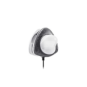Intex Underwater LED Magnetic Above Ground Wall Pool Light with Magnetic Transmitter and 4 Different Color Options, Multicolor/White